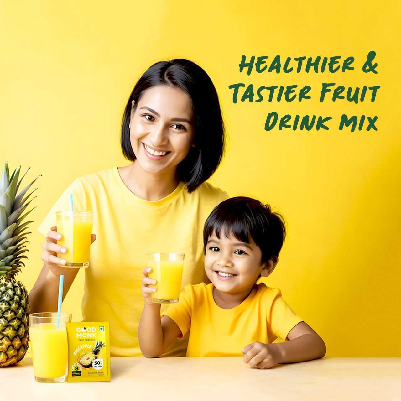 Natural Pineapple Powder Instant Drink Mix with 50% Less Sugar – Good Monk