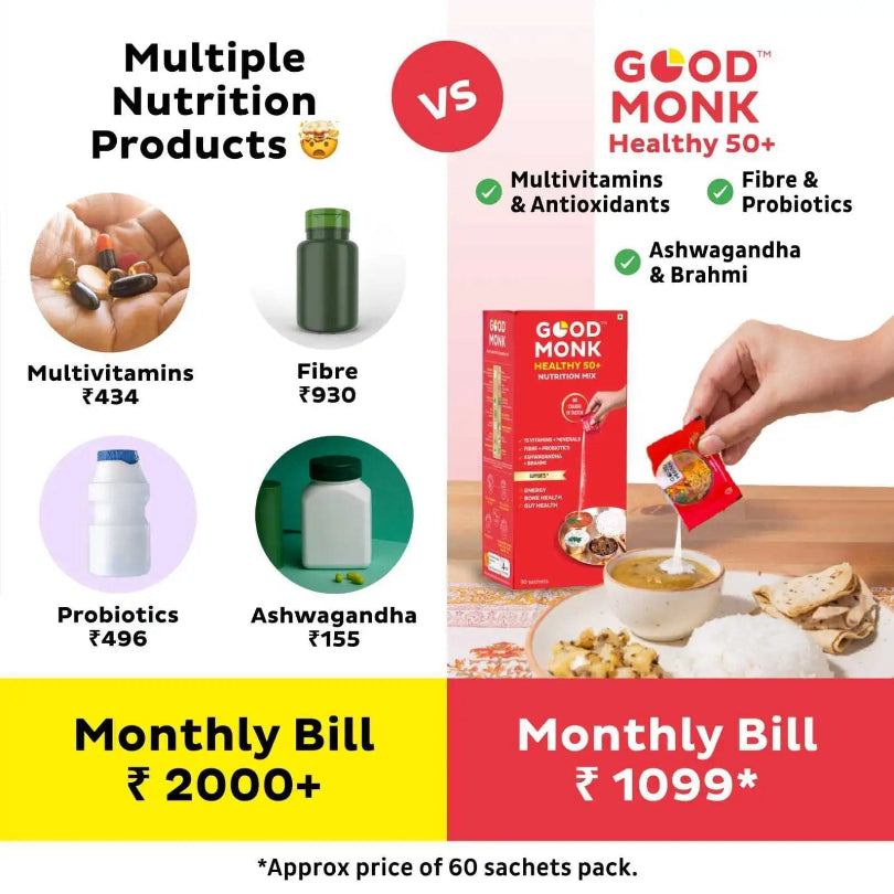 Multivitamin Sachet For 50+ Older Seniors | Good Monk