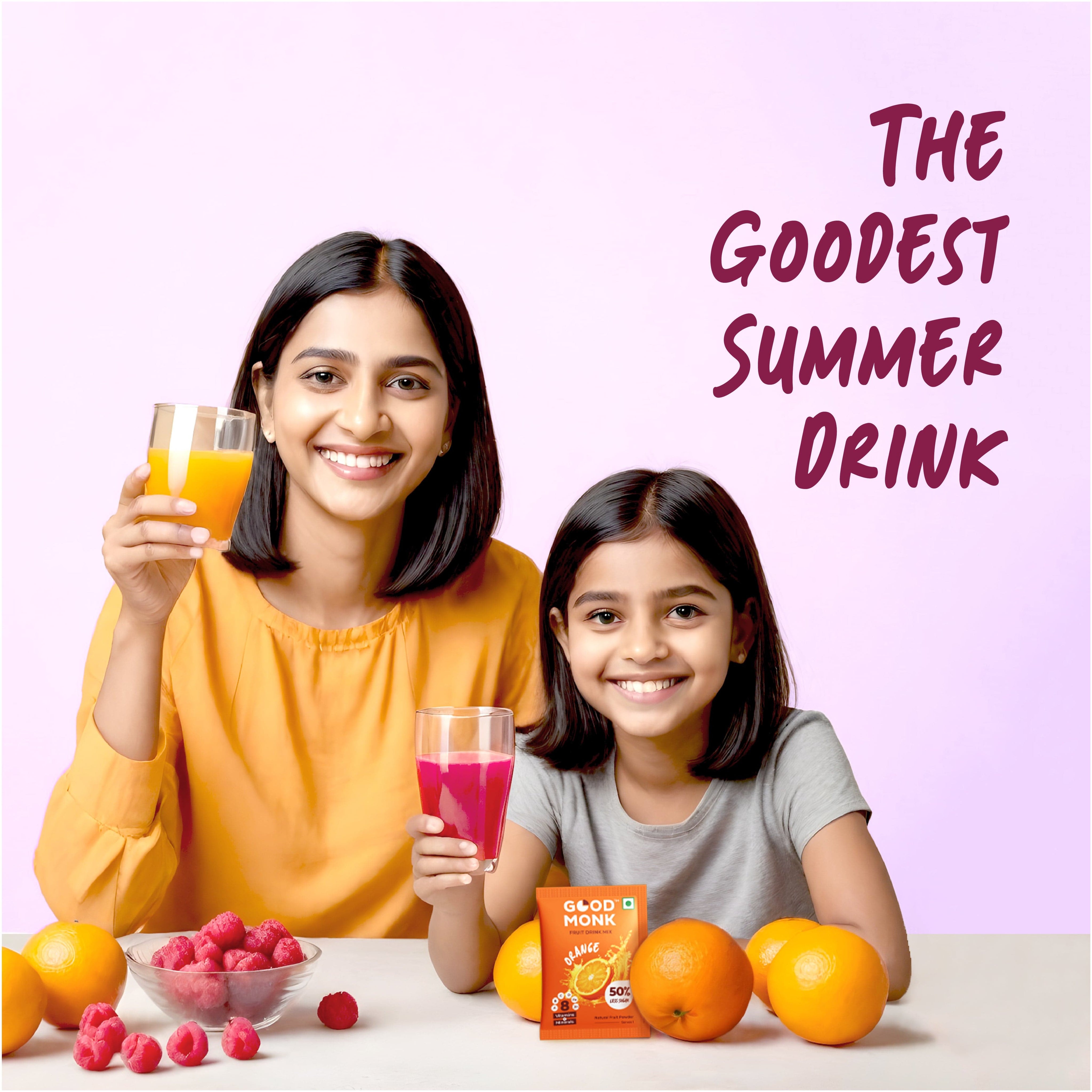 Instant Mixed Fruit Drink Powder with 50% Less Sugar – Good Monk